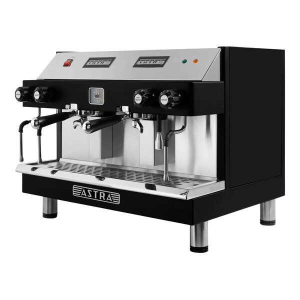 Astra Mega II M2-012-GLB Automatic Black Espresso Machine - 220V
