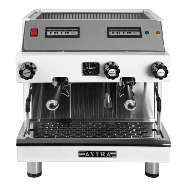 Astra Mega II M2C-014-1-WH Automatic White Compact Espresso Machine - 110V