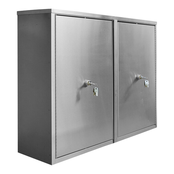 Omnimed 22" x 8" x 15" Stainless Steel Wall-Mount 2-Shelf Twin ...