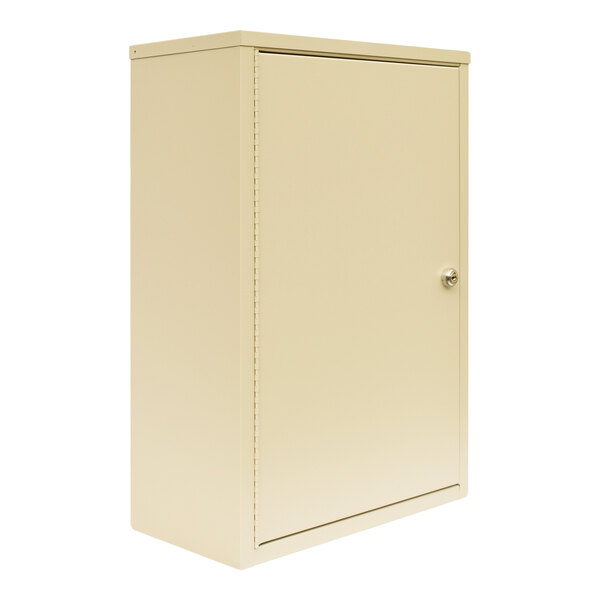 Omnimed 16" x 8" x 24" Beige Steel Economy Wall-Mount 2-Shelf Narcotics ...