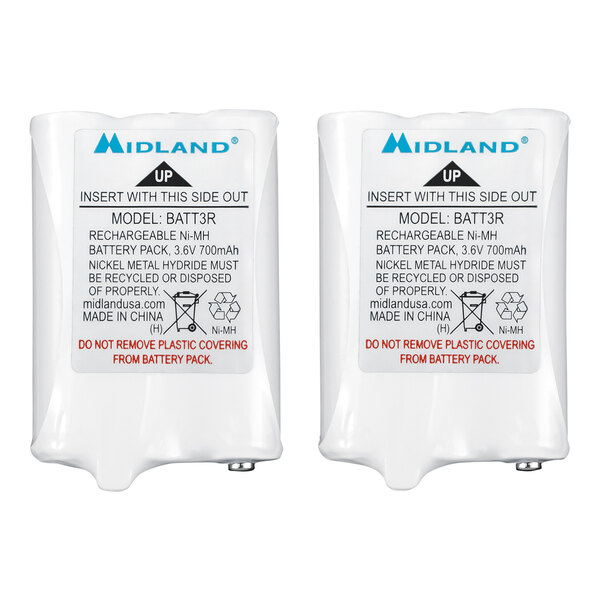 Midland AVP14 Rechargeable Batteries for LXT, T50, and T60 - 2/Pack