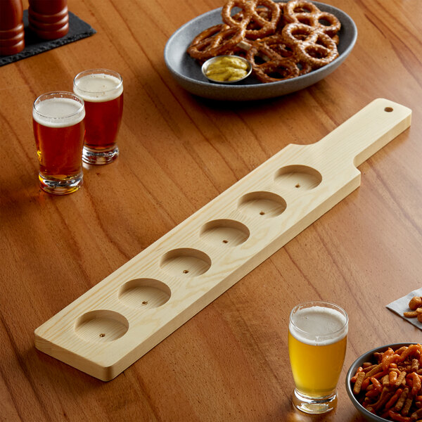 Acopa 24" Natural Wood Flight Paddle - 12/Case