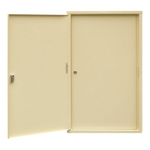 Omnimed 18" x 8" x 30" Beige Steel Economy Wall-Mount 3-Shelf Narcotics ...