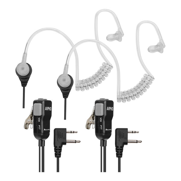Midland AVPH3 Transparent Surveillance Headsets for GMRS and FRS Radios ...