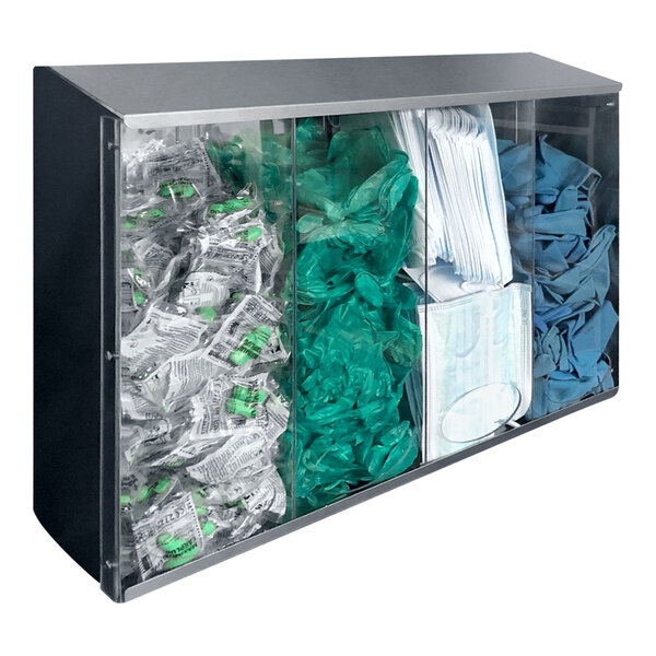 Omnimed Composite 4-Compartment Bulk PPE Dispenser 307034