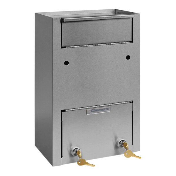 Omnimed 10" x 6" x 16" Stainless Steel Medication Drop Box with Key ...