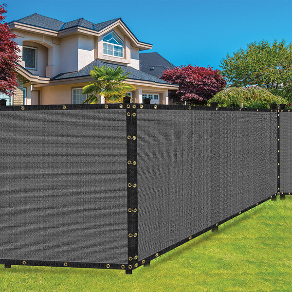 SEALTECH 6' x 50' Gray Heavy-Duty Polyethylene Mesh Privacy Fence ...
