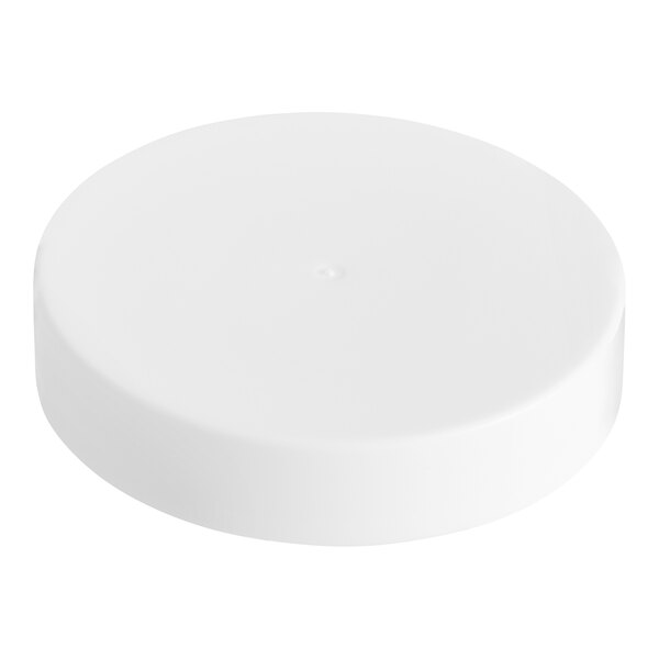 53/400 Smooth White Lid with Foam Liner - 100/Pack