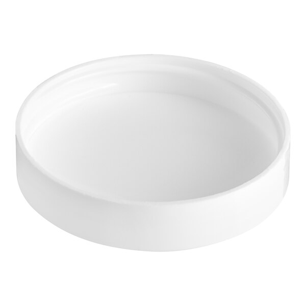53/400 Smooth White Lid with Foam Liner - 100/Pack