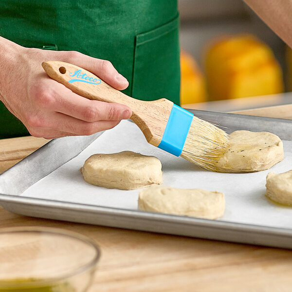 Ateco 2"W Boar Bristle Baking / Pastry Brush with Wood Handle 60220