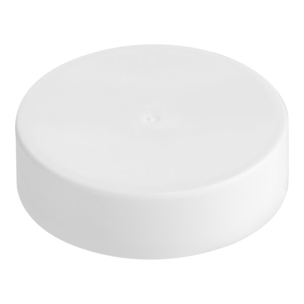 38/400 Smooth White Lid with Foam Liner - 100/Pack
