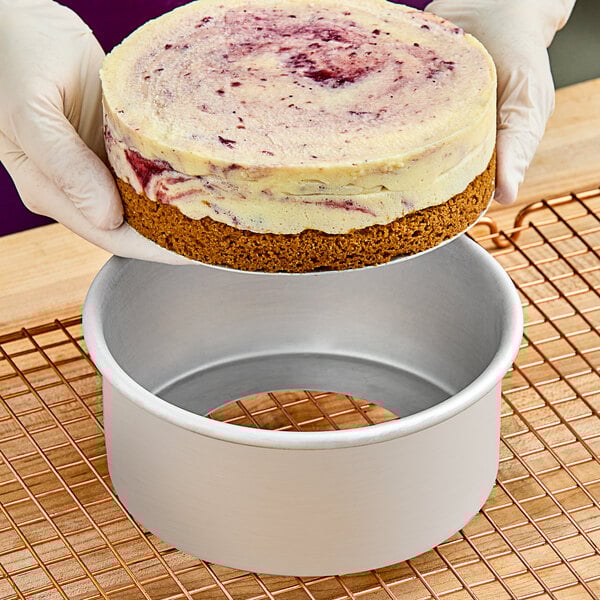 Ateco 6" x 3" Round Aluminum Pan with Removable Bottom 12063