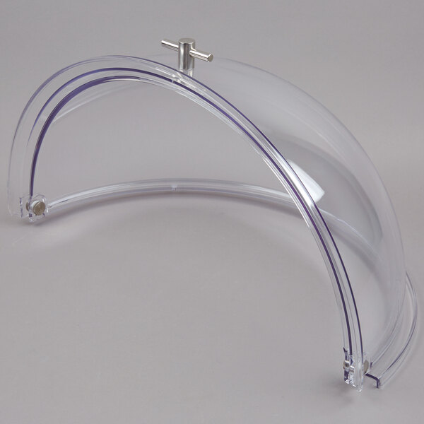 Tablecraft PC2 Round Polycarbonate Roll Top Lid - 19" x 10"