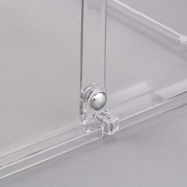 Tablecraft PC1 Rectangular Polycarbonate Roll Top Lid - 21 1/2" x 13 1/ ...