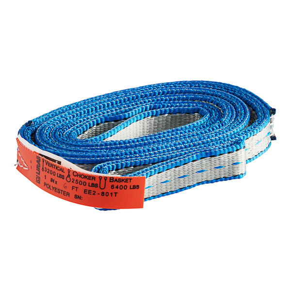 Lift-All Tuff-Edge III 1" x 6' 2-Ply Flat Eye & Eye Polyester Web Sling ...