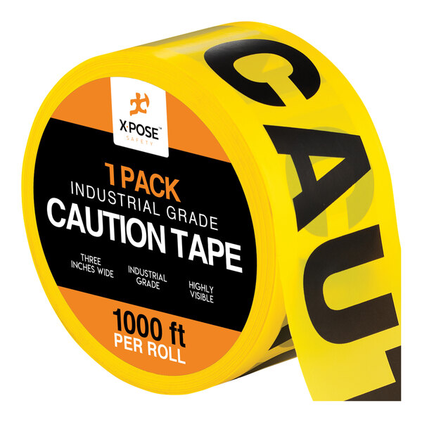 Xpose Safety 3" x 1000' Yellow / Black Industrial Grade "Caution ...