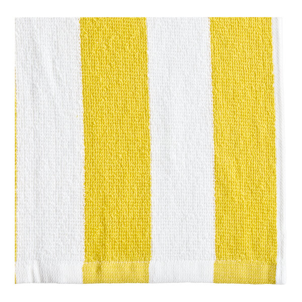Oxford Playa Cabana 30" x 60" Yellow Stripes Cotton / Polyester Pool ...