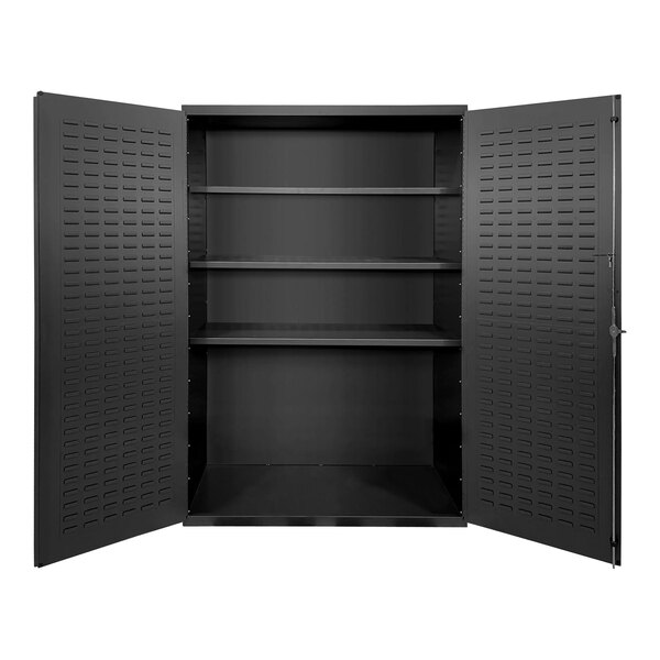 Valley Craft 14 Gauge 48" x 24" x 78" Black Steel Deluxe Electronic ...