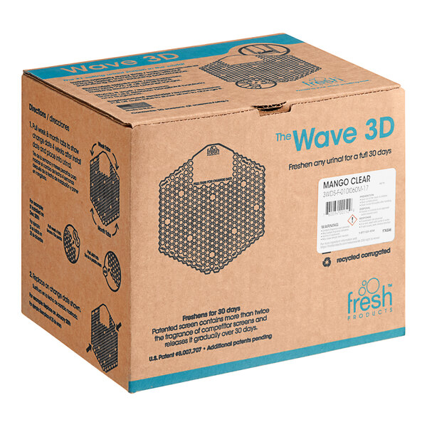 Fresh Products Wave 3D 3WDS-F-010I060M-17 Clear Mango Scent Urinal Screen
