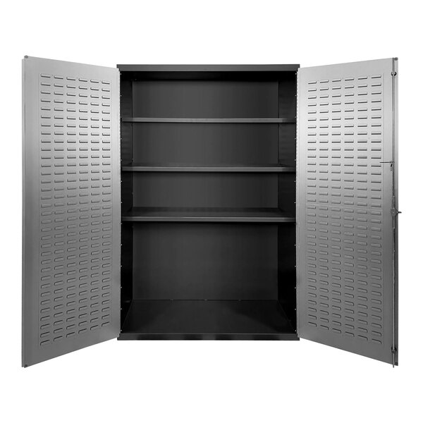 Valley Craft 14 Gauge 48" x 24" x 78" Silver Steel Deluxe Electronic ...