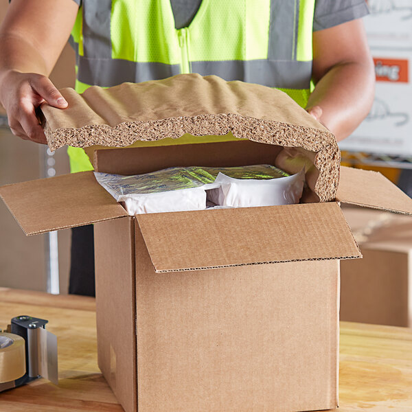 2-Piece Paper Fiber Insulated Box Liner for 12" x 12" x 12" Boxes - 14/Case