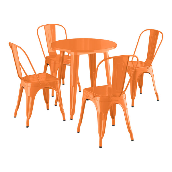 Lancaster Table & Seating Alloy Series 30" Amber Orange Standard Height ...