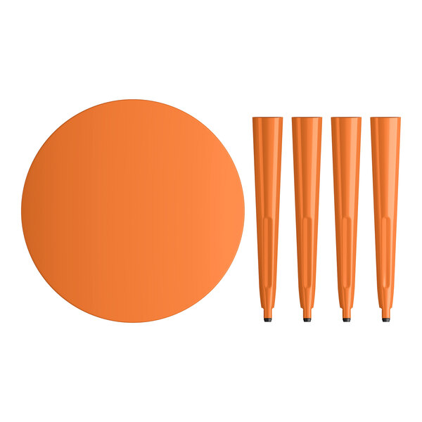 Lancaster Table & Seating Alloy Series 30" Amber Orange Standard Height ...