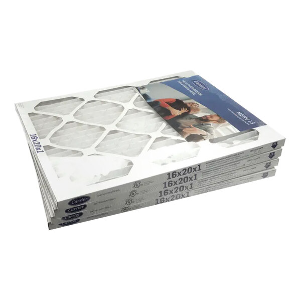 Carrier 16X20X1-M13-C-P4 Merv 13 1" Air Filter, 16"X20"X1" - 4/Pack