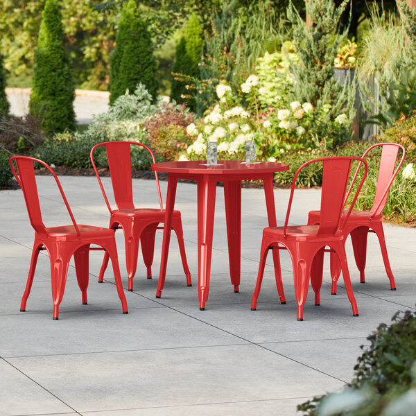 Lancaster Table & Seating Alloy Series 30" Ruby Red Standard Height ...