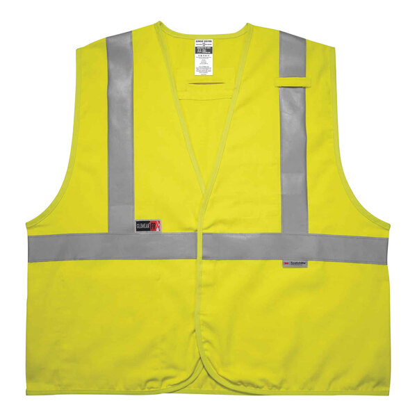 Ergodyne GloWear 8261FRHL Type R Class 2 Hi-Vis Lime Green Flame ...