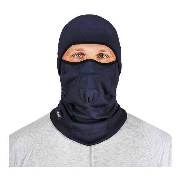 Ergodyne N-Ferno 6823 Navy Windproof Hinged Fleece Balaclava Face Mask ...