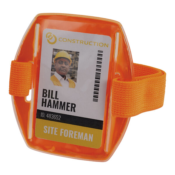 Ergodyne Squids 3386 Orange Vinyl Arm Band ID / Badge Holder