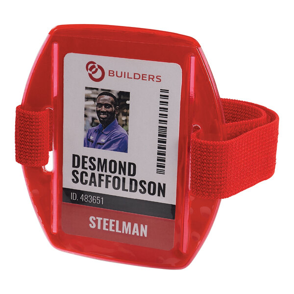 Ergodyne Squids 3386 Red Vinyl Arm Band ID / Badge Holder