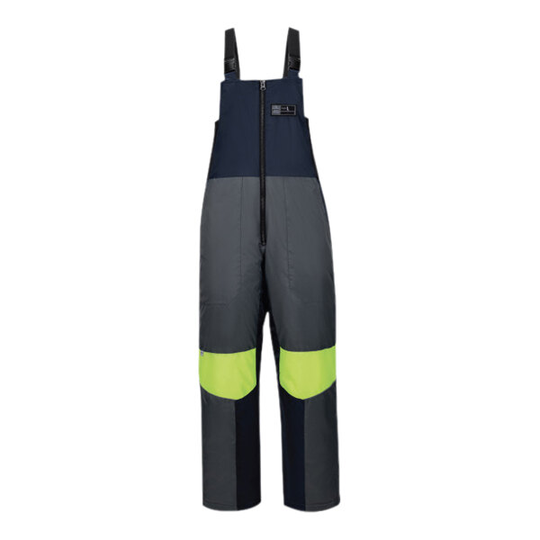 Ergodyne N-Ferno 6477 Navy / Hi-Vis Yellow Insulated Freezer Bib ...