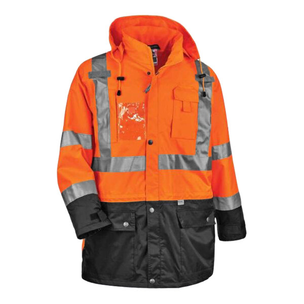 Ergodyne GloWear 8388 Type R Class 2 / Class 3 Hi-Vis Orange 4-in-1 ...