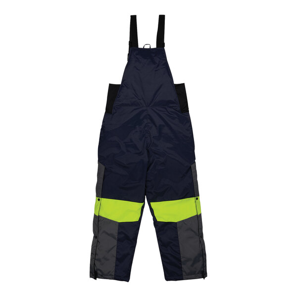 Ergodyne N-Ferno 6477 Navy / Hi-Vis Yellow Insulated Freezer Bib ...