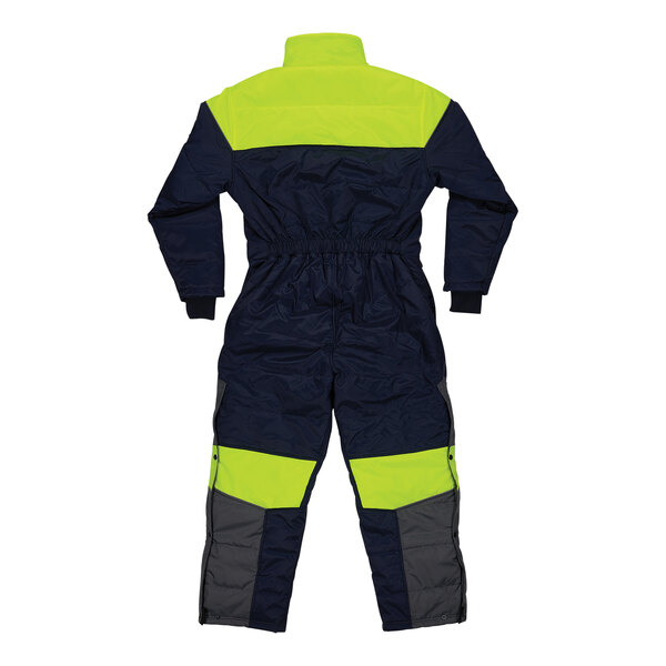 Ergodyne N-Ferno 6475 Navy / Hi-Vis Yellow Insulated Freezer Coveralls ...