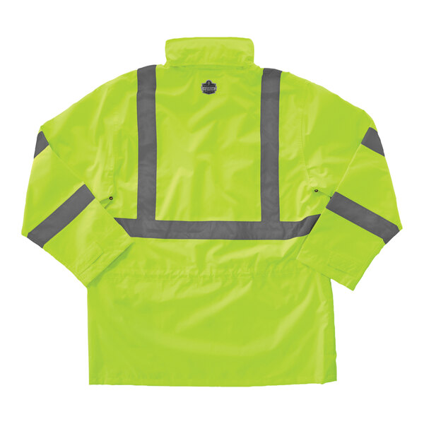Ergodyne GloWear 8365 Type R Class 3 Hi-Vis Lime Breathable Rain Jacket 24323 - Medium