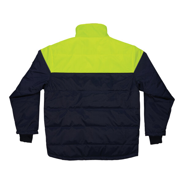 Ergodyne N-Ferno 6476 Navy / Hi-Vis Yellow Insulated Freezer Jacket ...