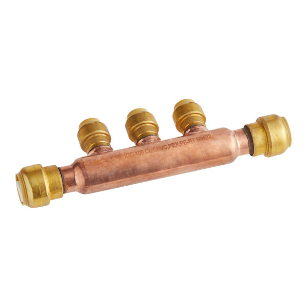 SharkBite™ 25552LF 3/4" x 1/2" Brass Push-To-Connect Tee with 3-Port ...