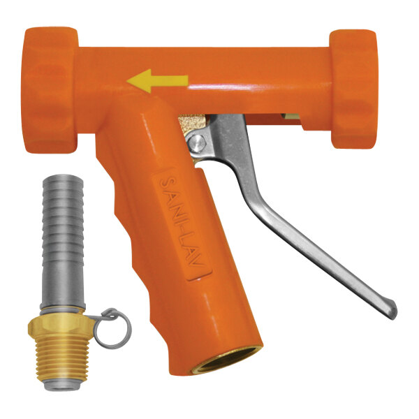 Sani-Lav N8120 Orange Brass Insulated Low-Flow Industrial Spray Nozzle ...