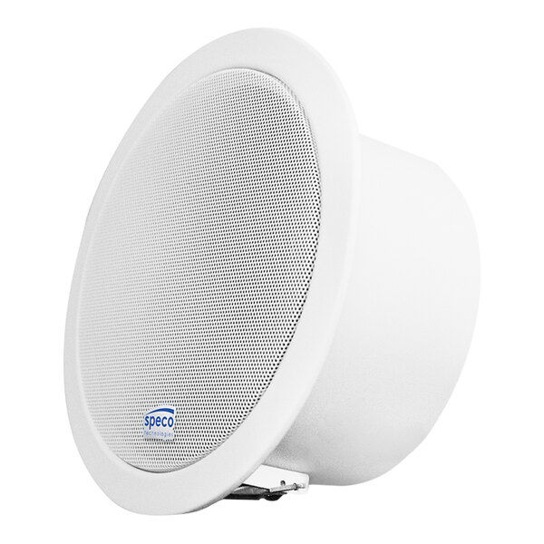Speco Technologies SPIP Series 6" White Outdoor In-Ceiling IP Speaker ...