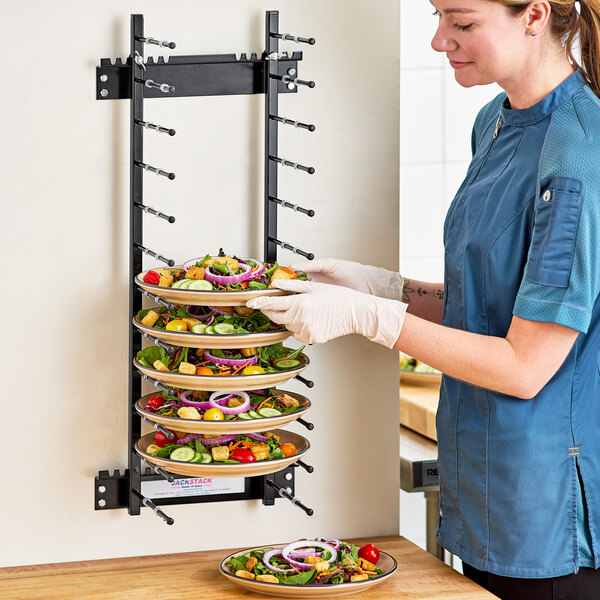 JackStack Wall-Mounted Plate Rack Holds 12 Plates JS012HW