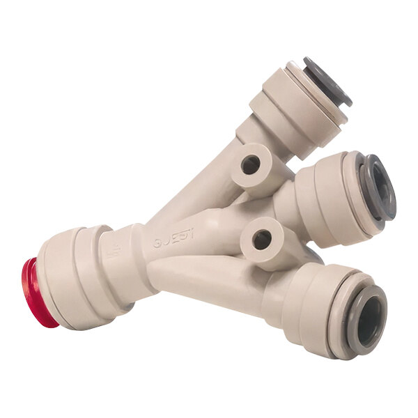 John Guest® PI491212S-R 3/8" x 3/8" Gray Acetal Push-To-Connect Three ...