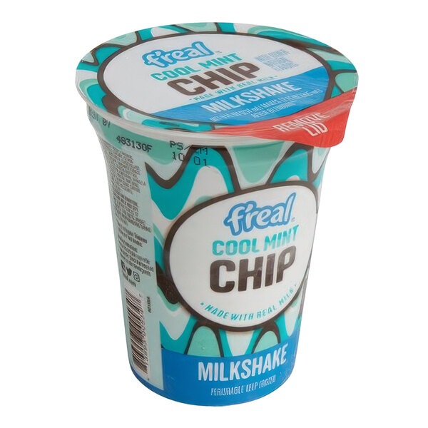 f'real Blend and Go Cool Mint Chip Milkshake 8 fl. oz. - 12/Case