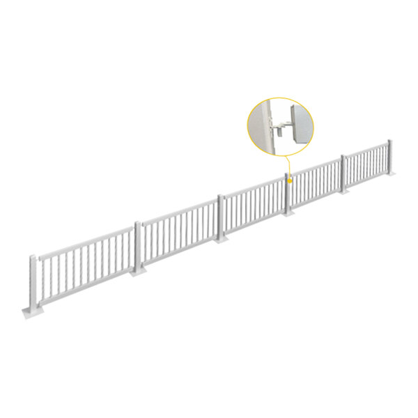 Mod-Fence Mod-Traditional 30' White Traditional Fence Starter Kit with ...