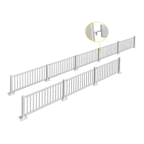 Mod-Fence Mod-Traditional 48' White Traditional Fence Starter Kit with ...