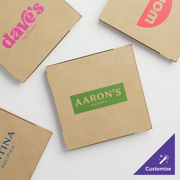 Choice 20" x 20" x 2" Kraft Customizable Corrugated Plain Pizza Box ...