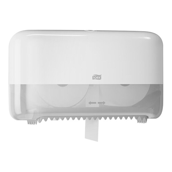 Tork Elevation 473200 Coreless High Capacity White Double Roll Toilet Tissue Dispenser T7
