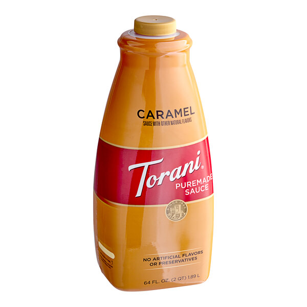 Torani Puremade Caramel Flavoring Sauce 64 fl. oz. - 4/Case